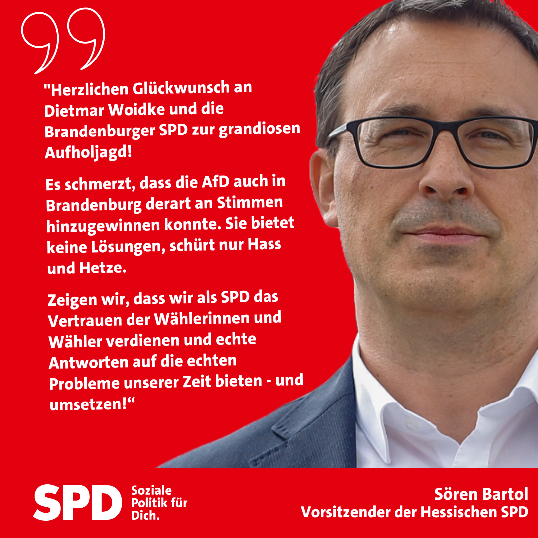 Hessen SPD zur Brandenburg-Wahl: Dietmar Woidke macht den Unterschied ...